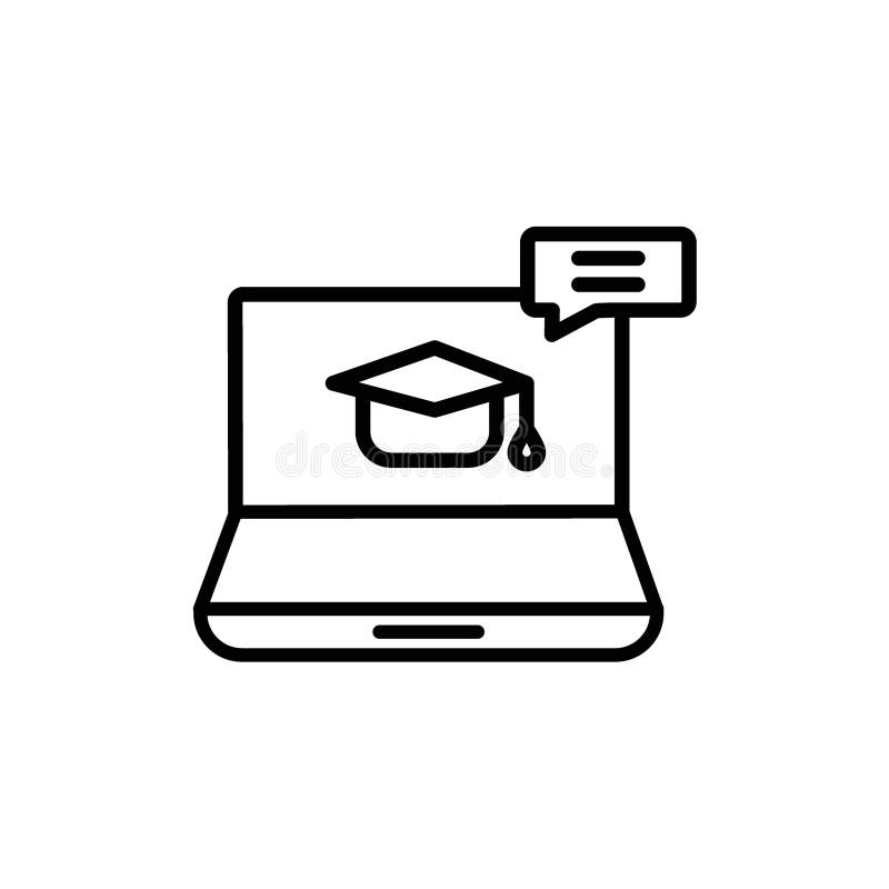E learning icon stock vector. Illustration of flat, graphic - 330178988