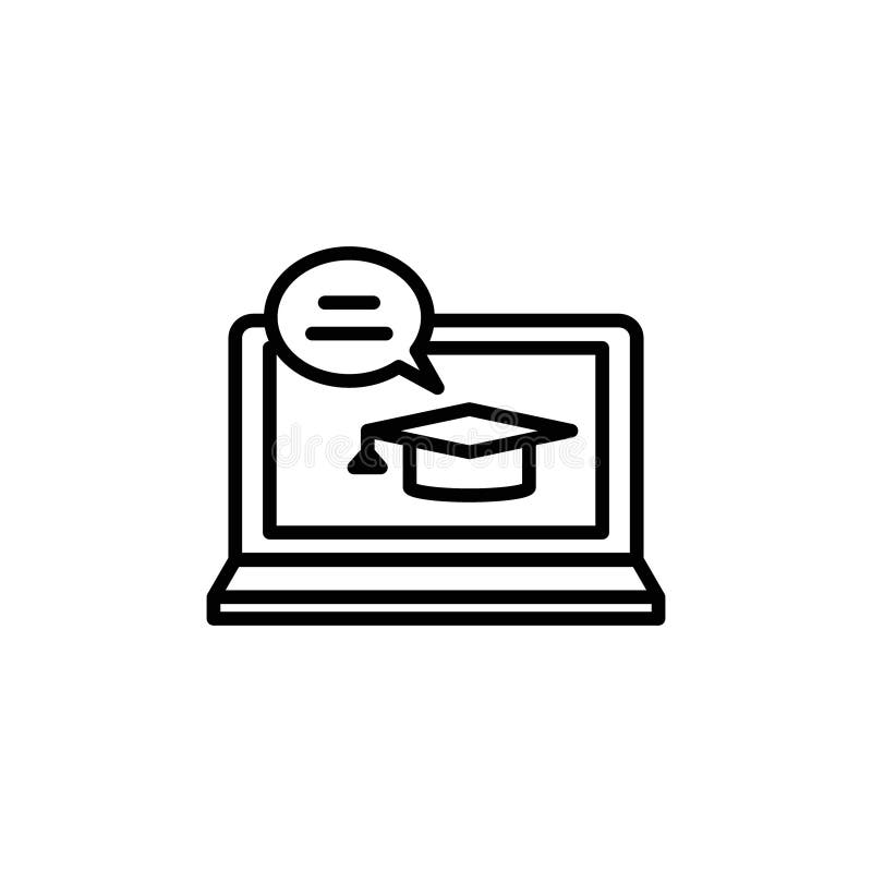 E-Learning Icon Perfect for Online Education and Courses Stock Vector ...