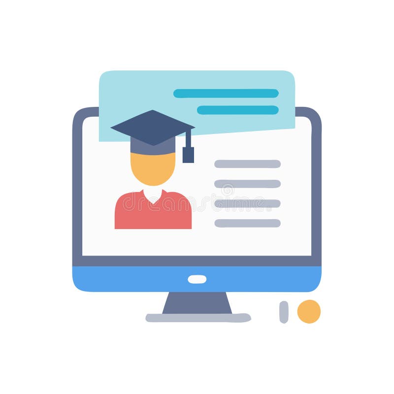 E-Learning Icon for Education Stock Vector - Illustration of book ...