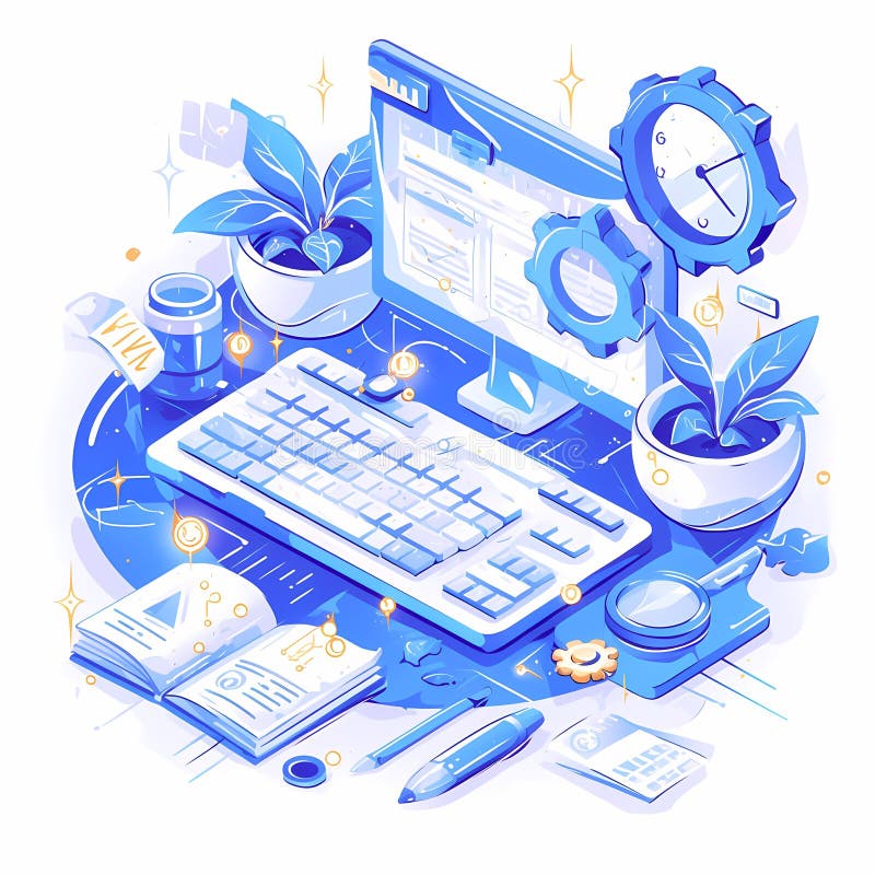 E-Learning Icons on a Virtual Screen: a Gateway To Knowledge Stock ...