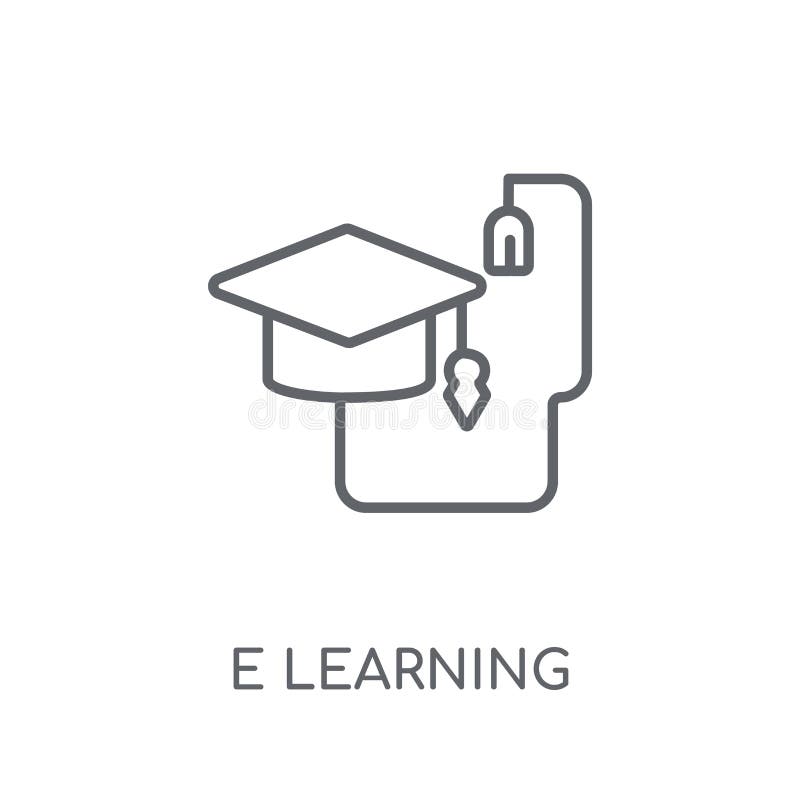 E Learning Linear Icon. Modern Outline E Learning Logo Concept O Stock ...