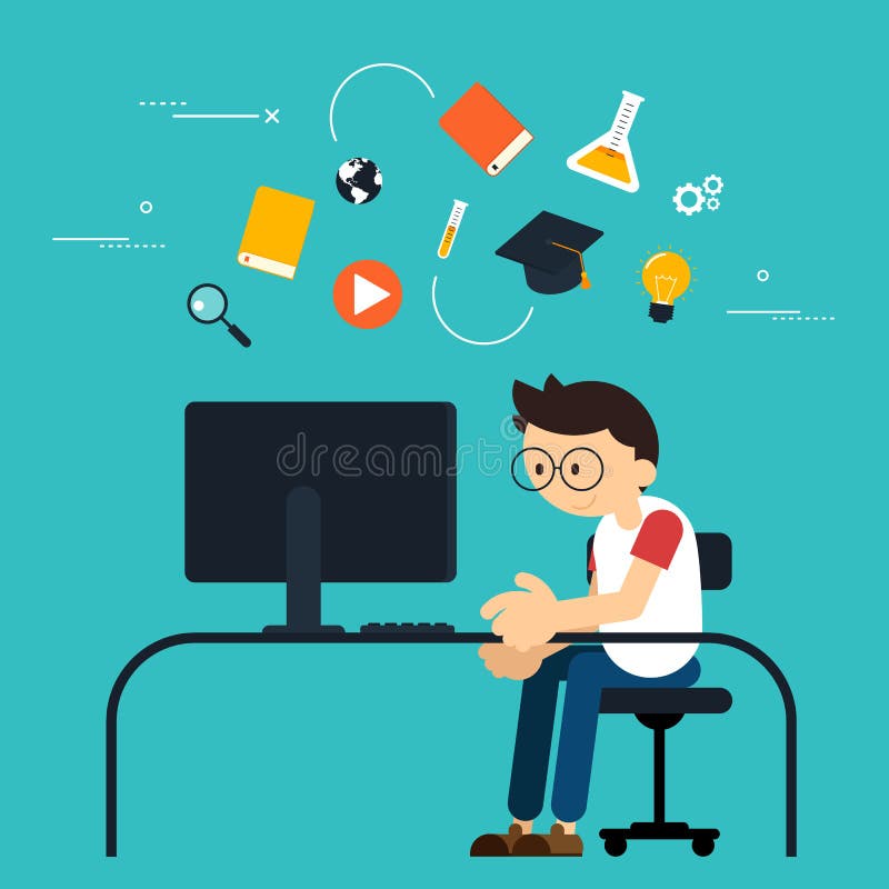 Education Learning Concept Flat Design Stock Illustration ...