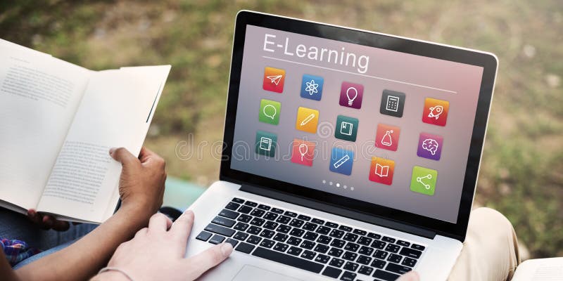 E-learning Online Education Application Concept Stock Photo - Image of ...