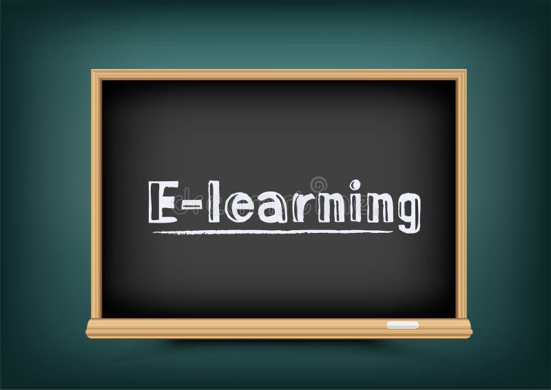 E-learning Online Education Blackboard Stock Vector - Illustration of ...