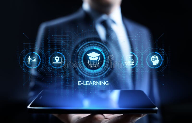 E-learning Online Education Business Internet Concept on Screen. Stock ...