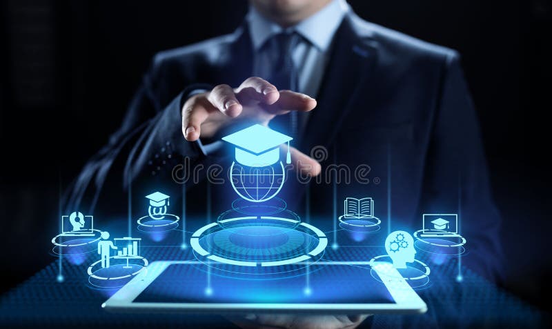 E-learning Online Education Business Internet Concept on Screen. Stock ...