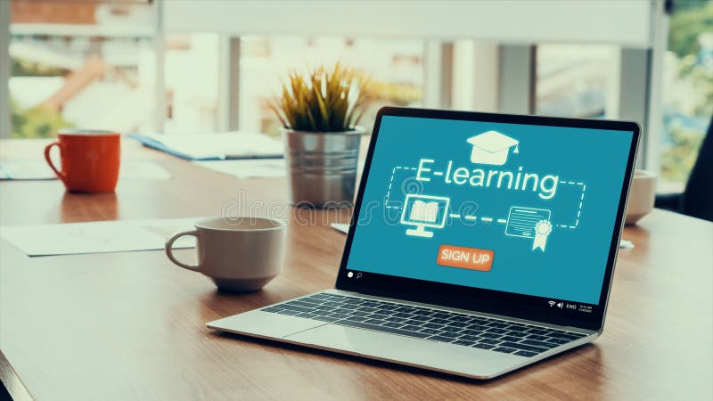 E-learning and Online Education for Student and University Concept ...