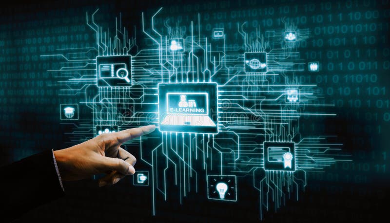 E-learning for Student and University Concept Stock Image - Image of ...