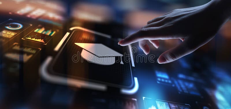 E-Learning Online Education and Virtual Learning Platforms, Projection ...