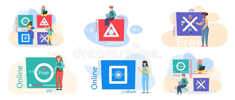 E-learning Platform and Online Courses on Laptop and Phone, Innovative ...