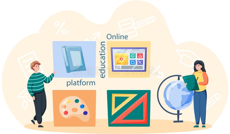 E-learning Platform and Online Courses on Laptop and Smartphone ...