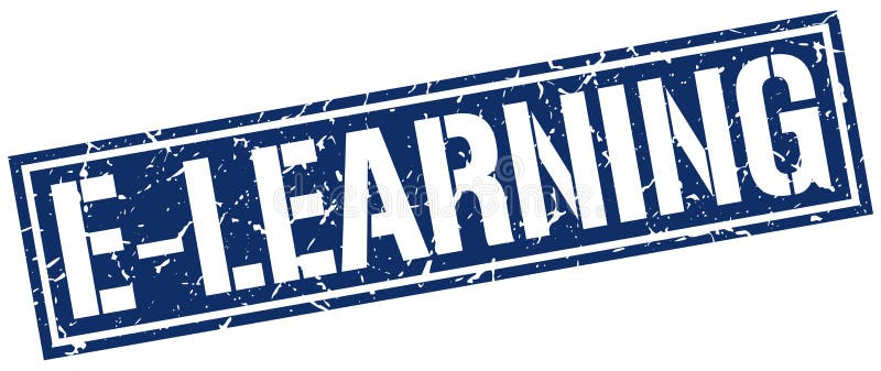 E-learning square stamp stock vector. Illustration of insignia - 94470939