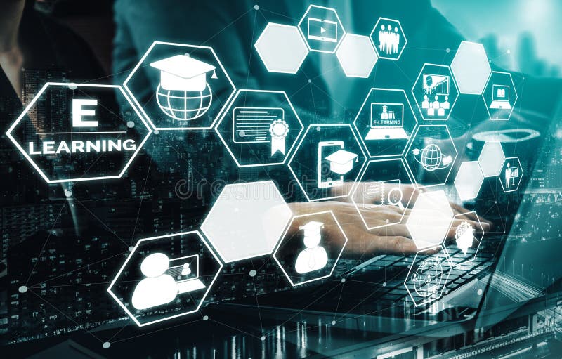 E-learning for Student and University Concept Stock Photo - Image of ...