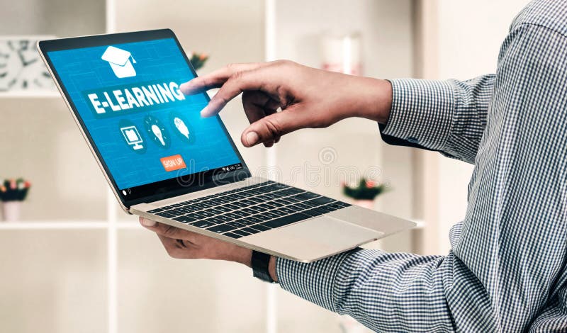 E-learning for Student and University Concept Stock Photo - Image of ...