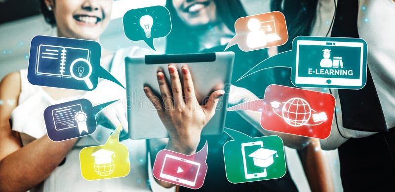 E-learning for Student and University Concept Uds Stock Image - Image ...