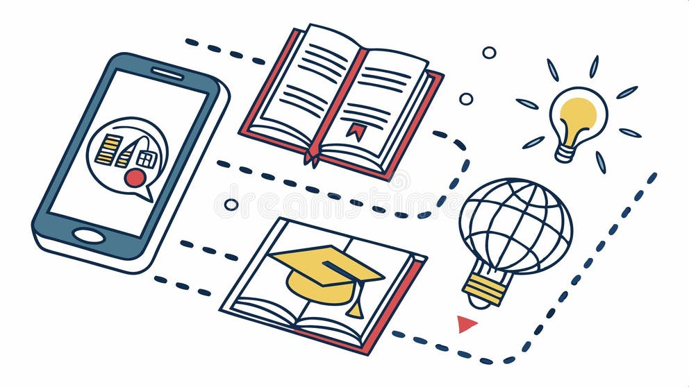 E,learning on Tablet and Books, Digital Education and Online Study ...