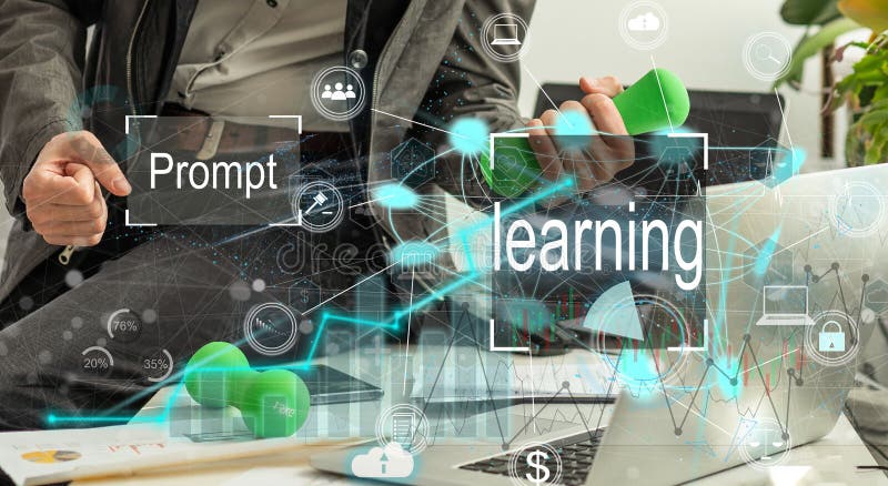 E-Learning Text with Business Woman Using a Tablet Stock Image - Image ...