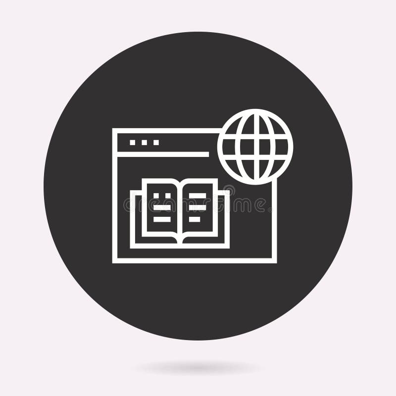 E-learning - Vector Icon. Illustration Isolated. Simple Pictogram ...