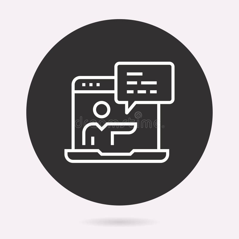 E-learning - Vector Icon. Illustration Isolated. Simple Pictogram ...