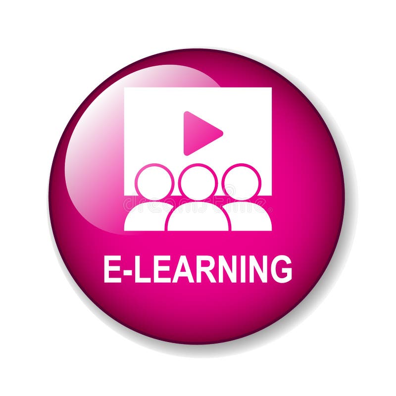 E learning button stock illustration. Illustration of conference ...