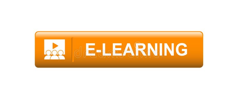 E learning button stock illustration. Illustration of icons - 122581164