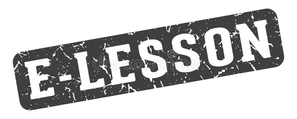 E-lesson Rectangular Sign. E-lesson Stamp Stock Vector - Illustration ...