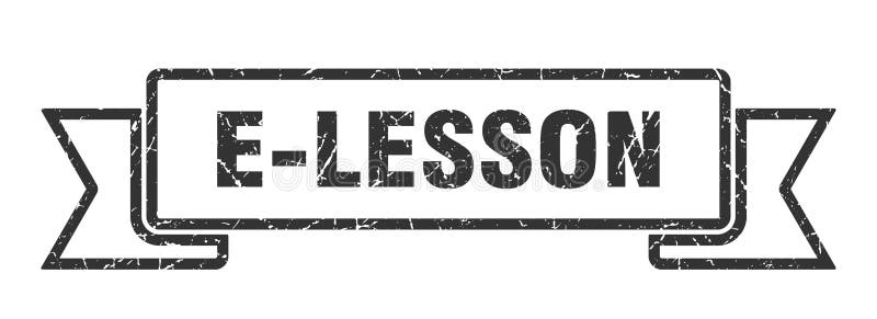 E-lesson Ribbon. E-lesson Grunge Band Sign Stock Vector - Illustration ...