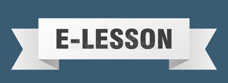 E-lesson Ribbon. E-lesson Isolated Band Sign Stock Vector ...