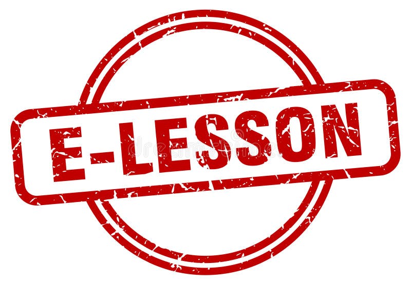 E-lesson Stamp. E-lesson Round Vintage Grunge Label Stock Vector ...