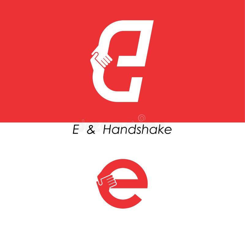 E Letter Abstract Icon Hands Logo Design Vector Template Stock ...
