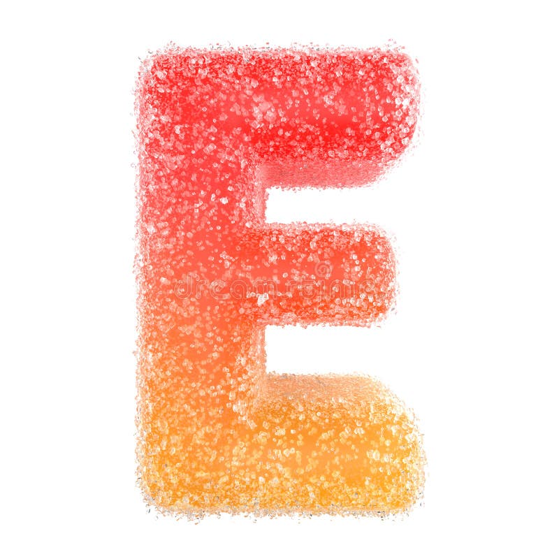 E - Letter of the Alphabet Made of Candy Stock Illustration ...