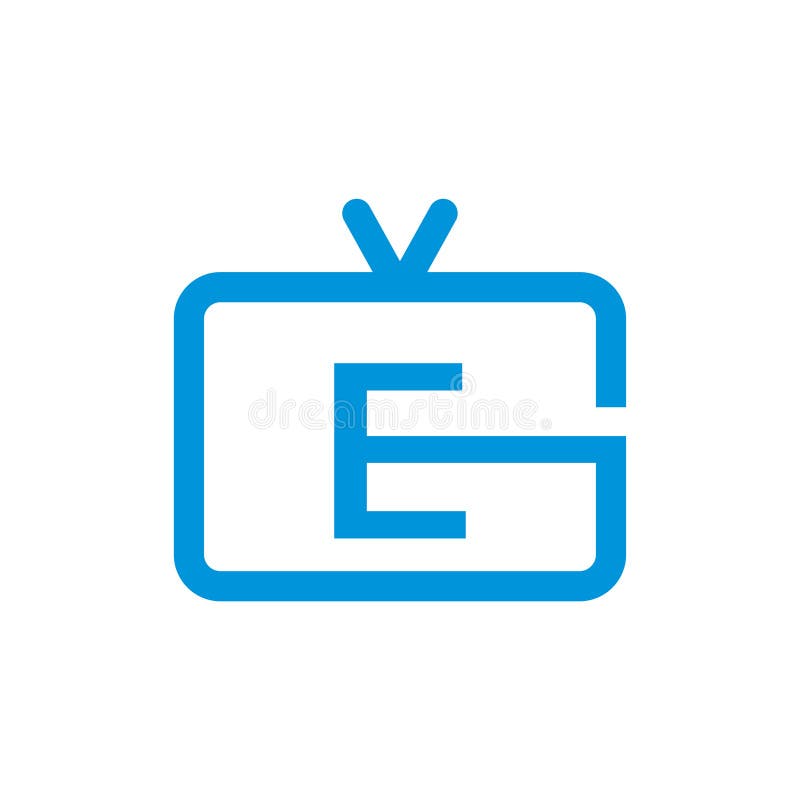 E Letter Channel Television Logo Design Stock Vector - Illustration of ...