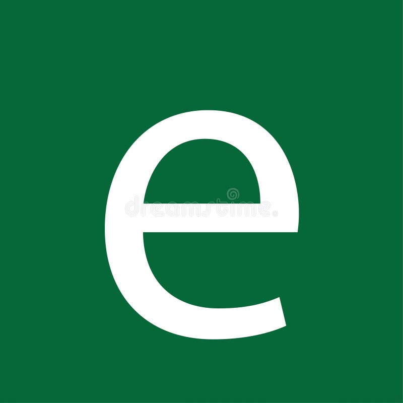 E Letter on Green Background Stock Illustration - Illustration of ...