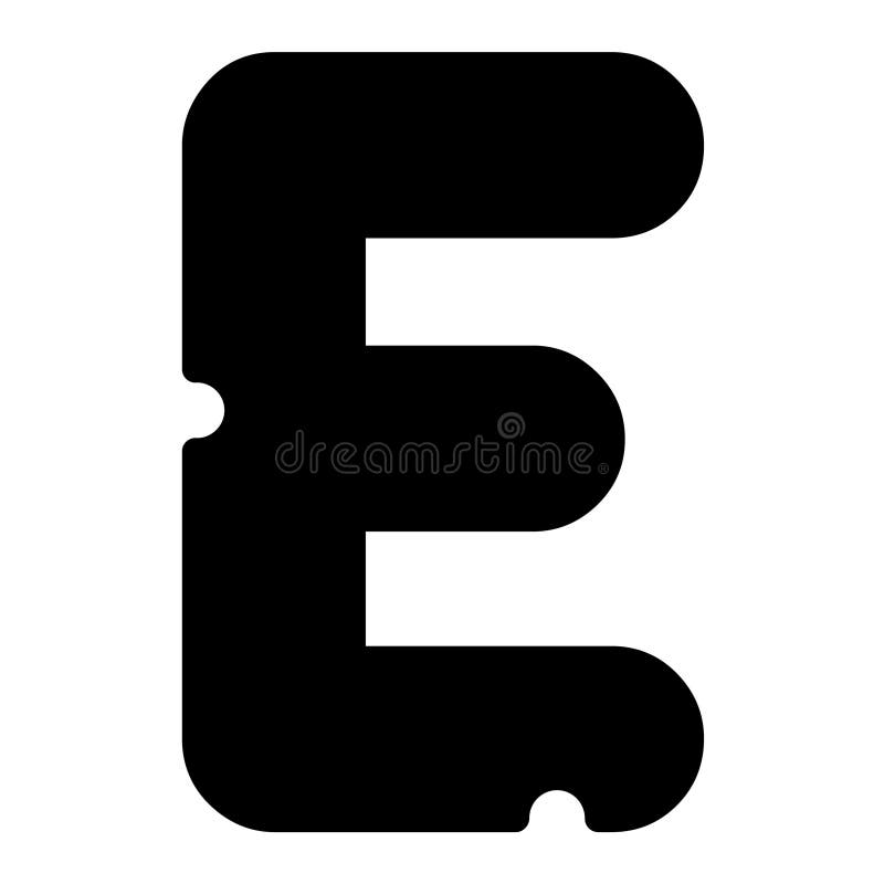 E Letter Typeface, Vector Mice Cheese Uppercase Font. Stock Vector ...
