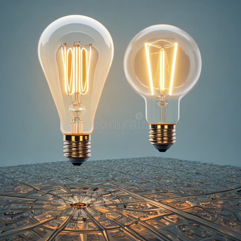 An E27 Light Bulb Giving Off a Warm Glow Stock Illustration ...