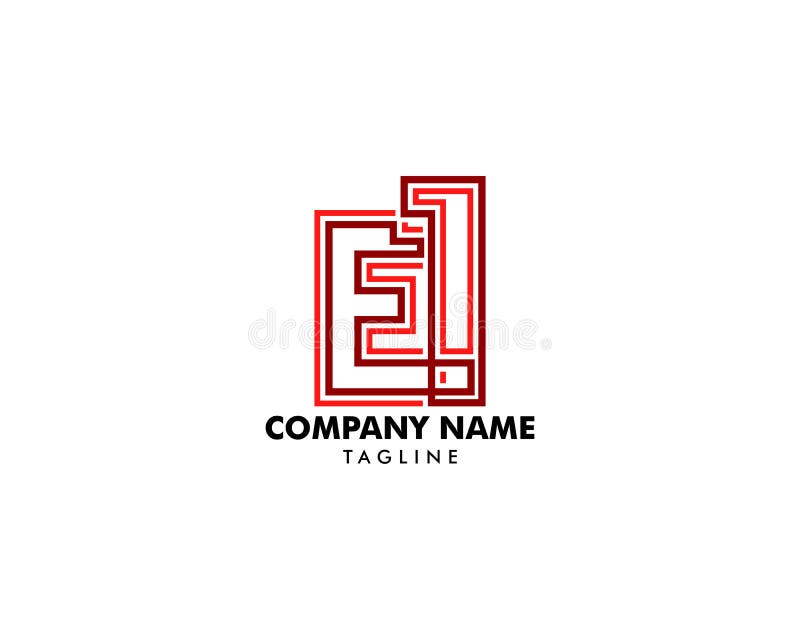 E1 Logo Combination of Letters and Numbers Stock Vector - Illustration ...