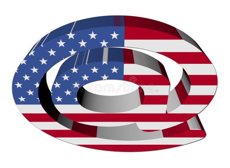 E-mail address at symbol stock illustration. Illustration of render ...