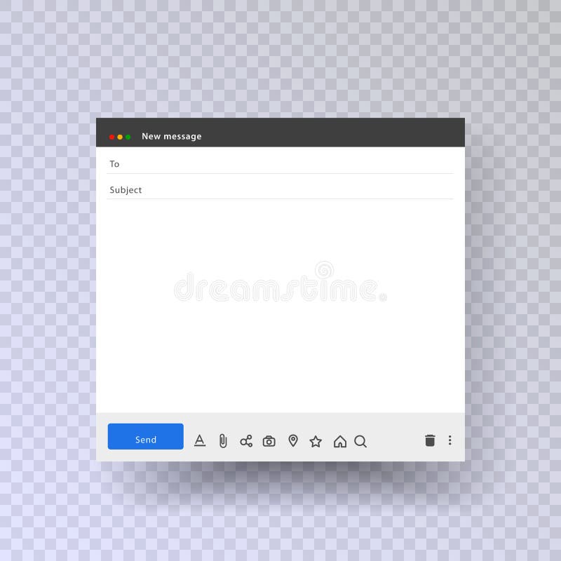 E-mail Blank. Interface Email. Template Blank Mail for Message. Stock Vector - Illustration of ...