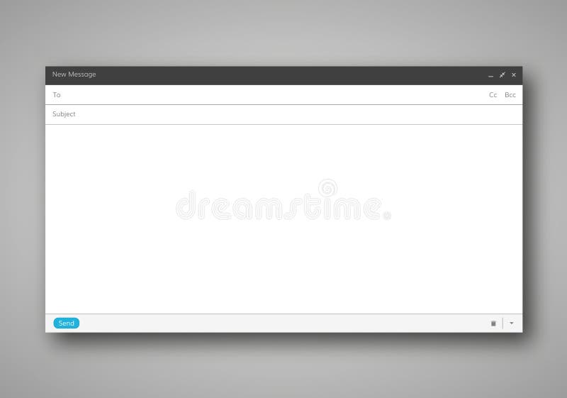 E-mail Blank Template Internet Mail Frame Stock Vector - Illustration ...