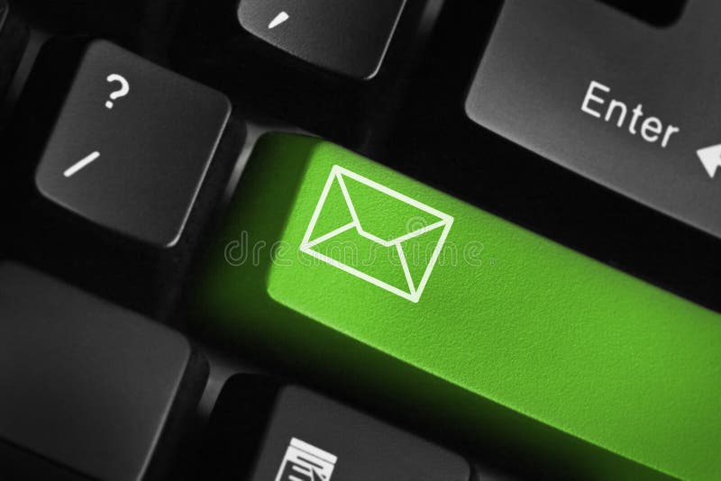 Keyboard - Green Key Solutions Stock Photo - Image of digital, dots ...