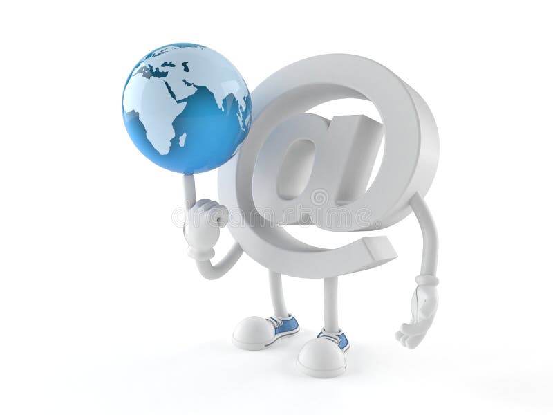 E Mail Character World Globe Stock Illustrations – 7 E Mail Character ...