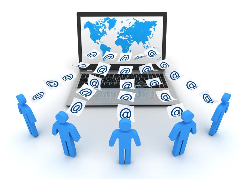 E Mail and Globe Concept 3d Illustration Stock Illustration ...