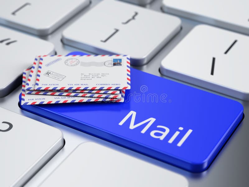 Envelope with email stock illustration. Illustration of newsletter ...