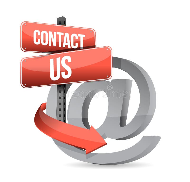 E Mail Contact Us at Sign Illustration Design Stock Illustration ...