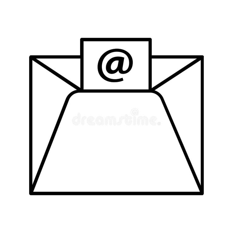 E-mail Editable and Resizeable Vector Icon Stock Vector - Illustration ...