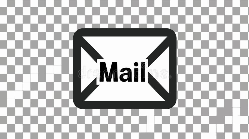 Professional E-mail Envelope Icon Isolated on Transparent Background ...