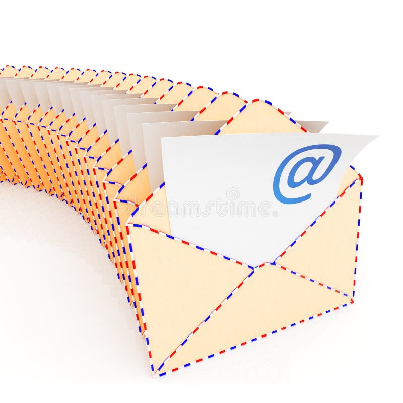 E-mail envelopes stock illustration. Illustration of post - 26527181
