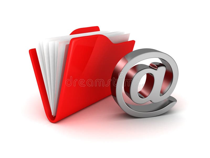 Red email symbol stock illustration. Illustration of message - 17303814