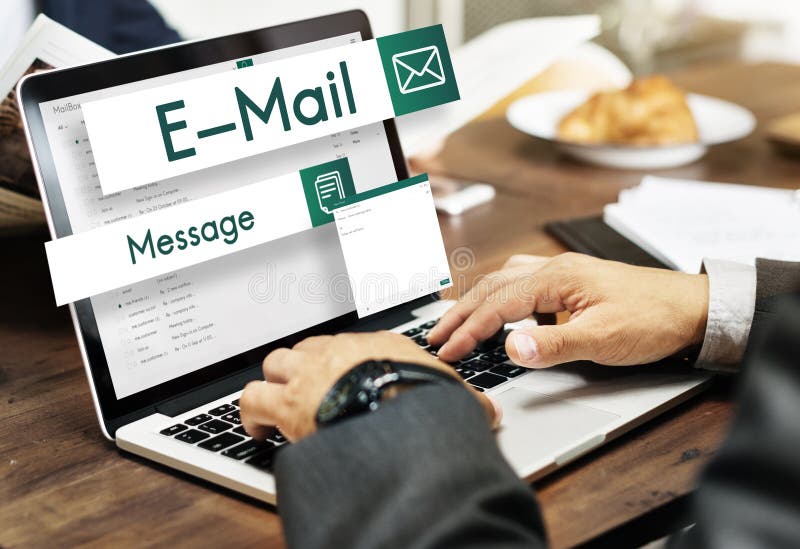 E-mail Global Communications Connection Social Networking Concept Stock ...