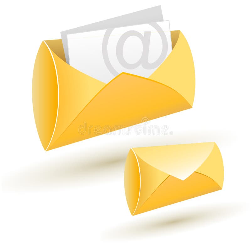 Emoticon with envelope stock vector. Illustration of chat - 20670236